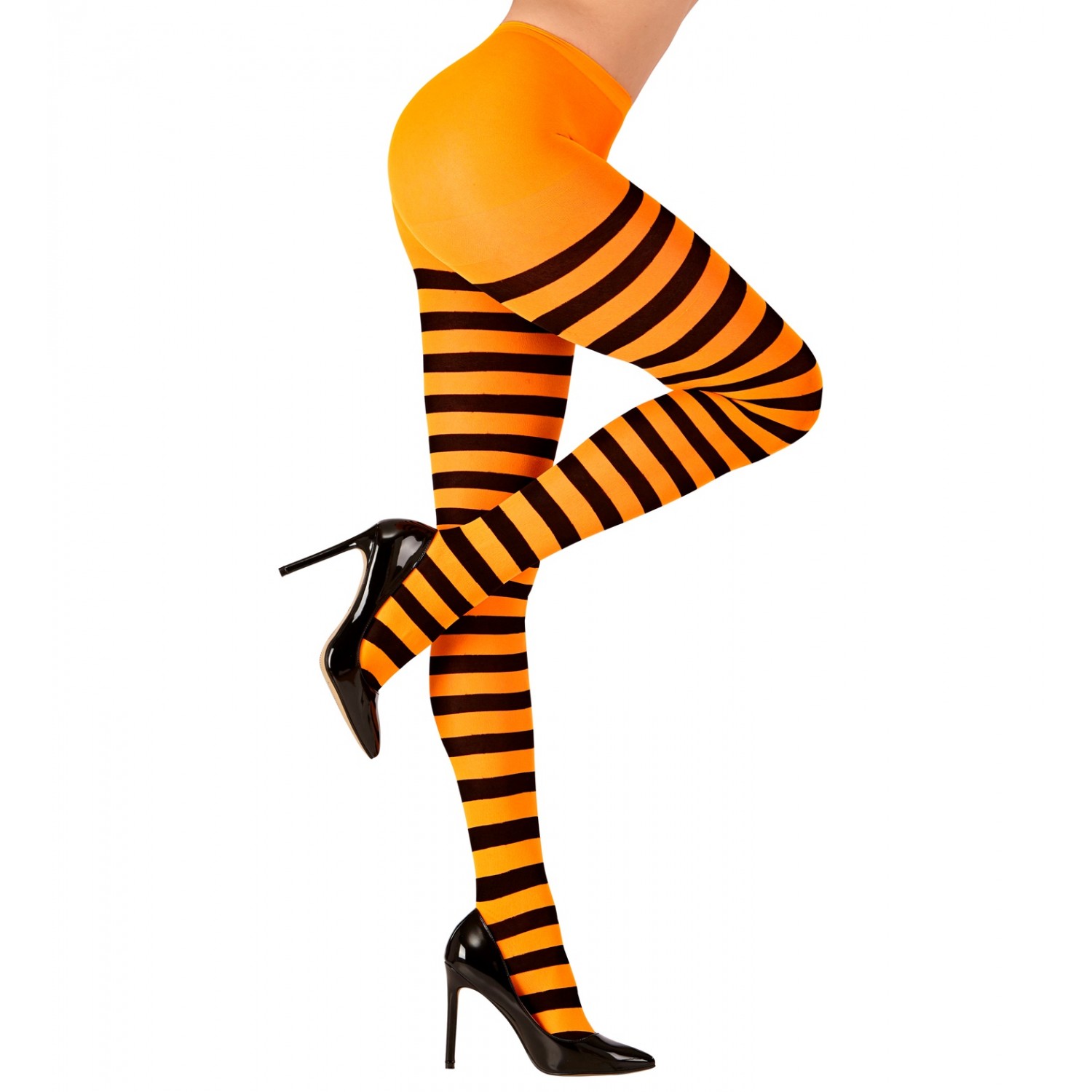 Collant rayé orange noir adulte - Fiesta Republic Collant rayé orange noir adulte - Fiesta Republic
